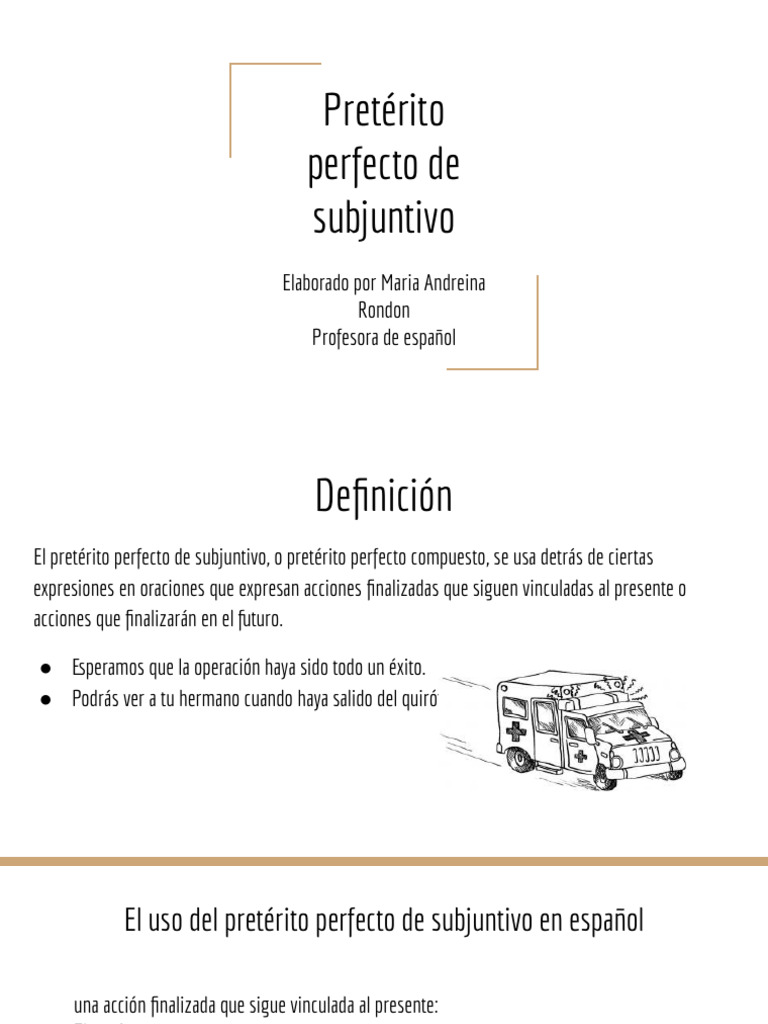 Pretérito Perfecto de Subjuntivo | PDF