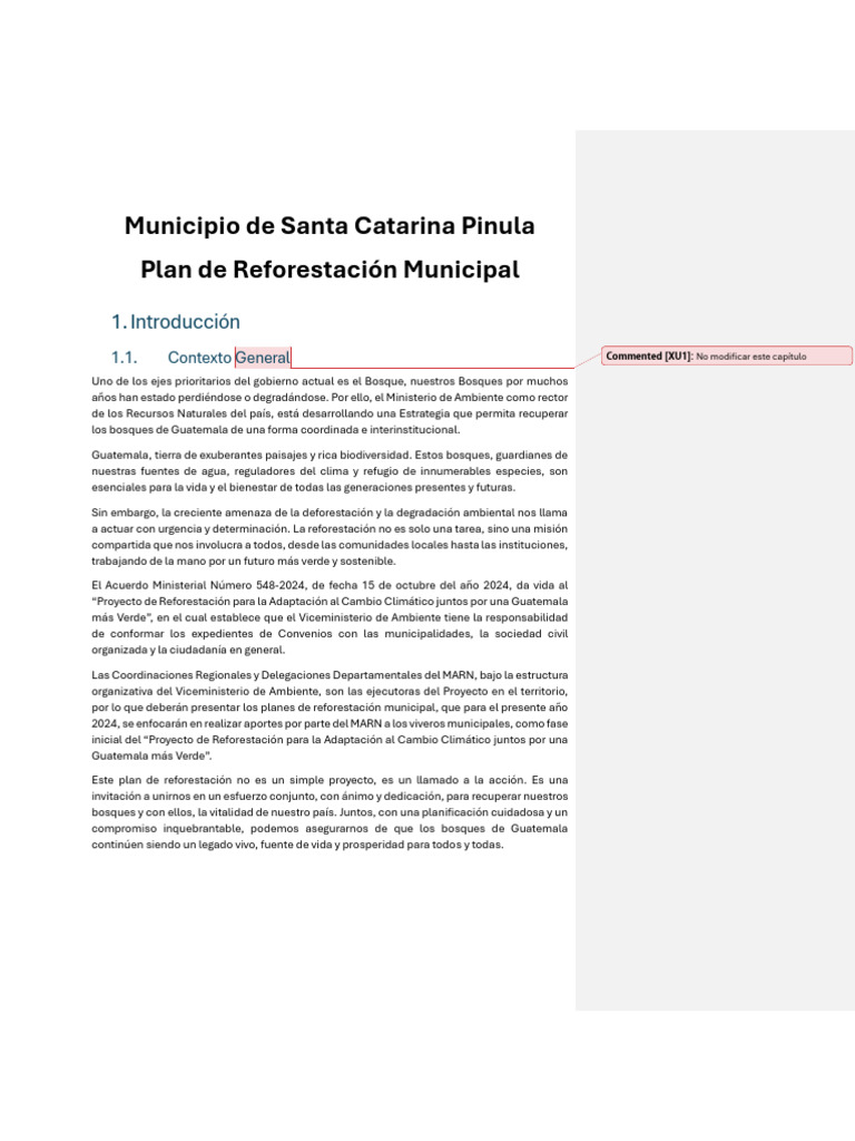 Plan de Reforestación en Santa Catarina Pinula | PDF | Los bosques ...