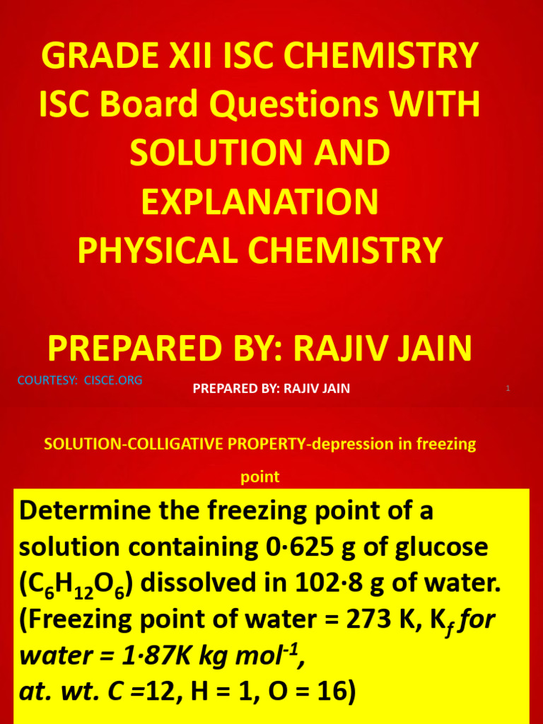 Isc Chem Revision Pyq (Updated1) | PDF | Electrochemistry | Redox