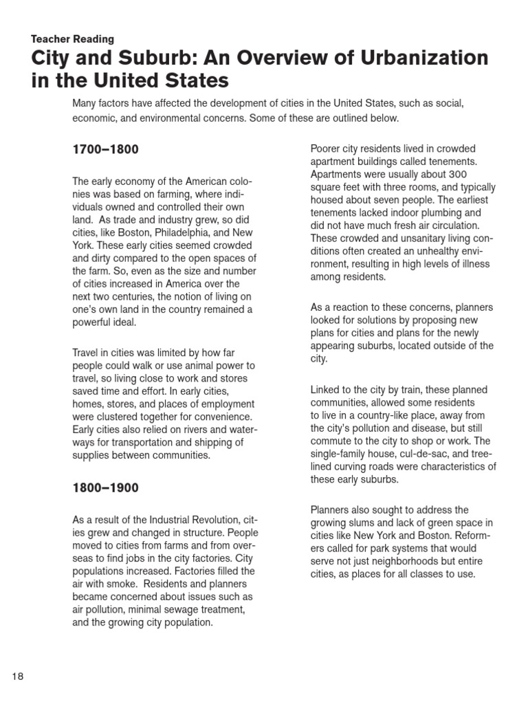 Urbanization in America: 1700-1940 | PDF | Urban Sprawl | Suburb