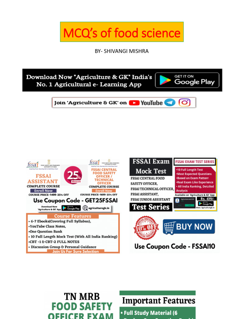 food laws mcq | PDF | Risk | Food Safety