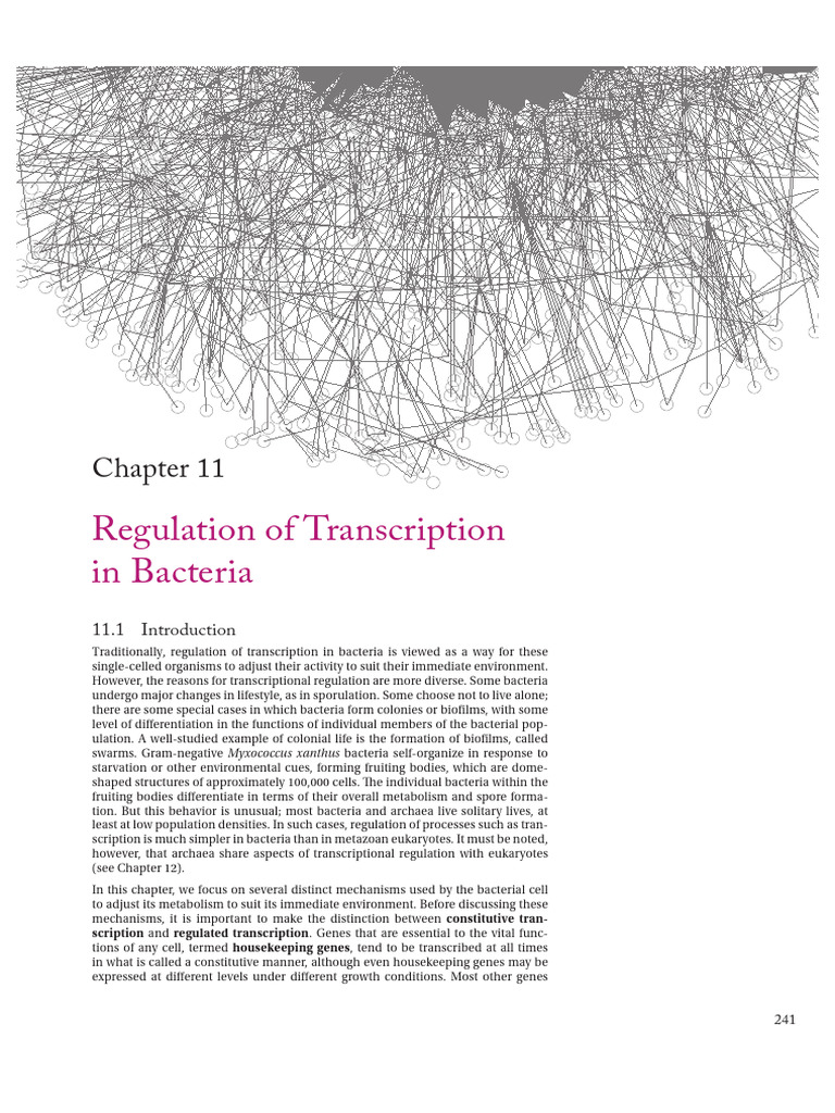 Bacterial Transcription Regulation Mechanisms | PDF | Repressor | Operon