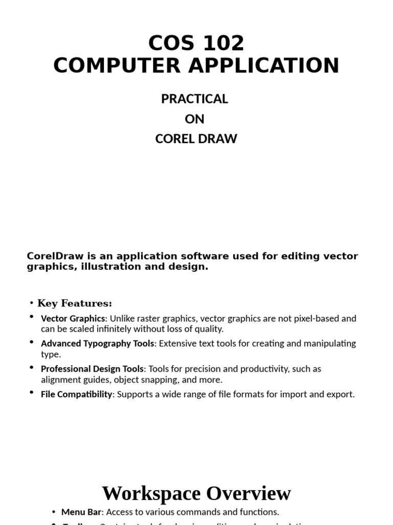 COS Corel Draw Practical | PDF | Graphics | Shape