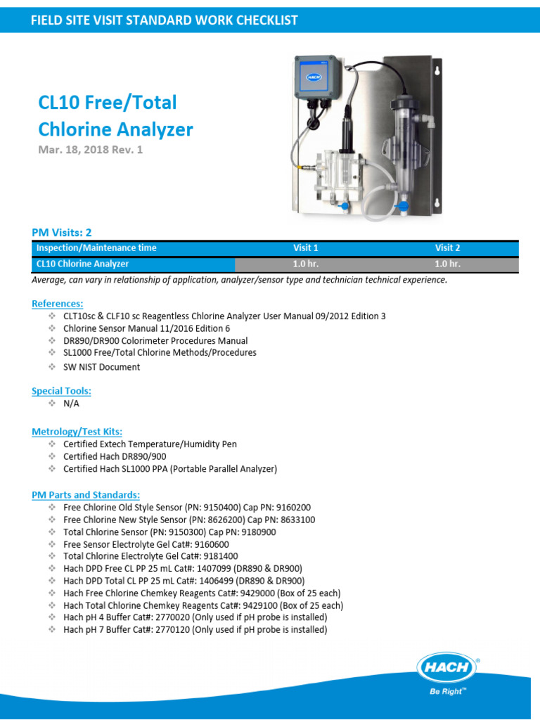 Standard Work CL10 3-2018 | PDF | Calibration | Ph