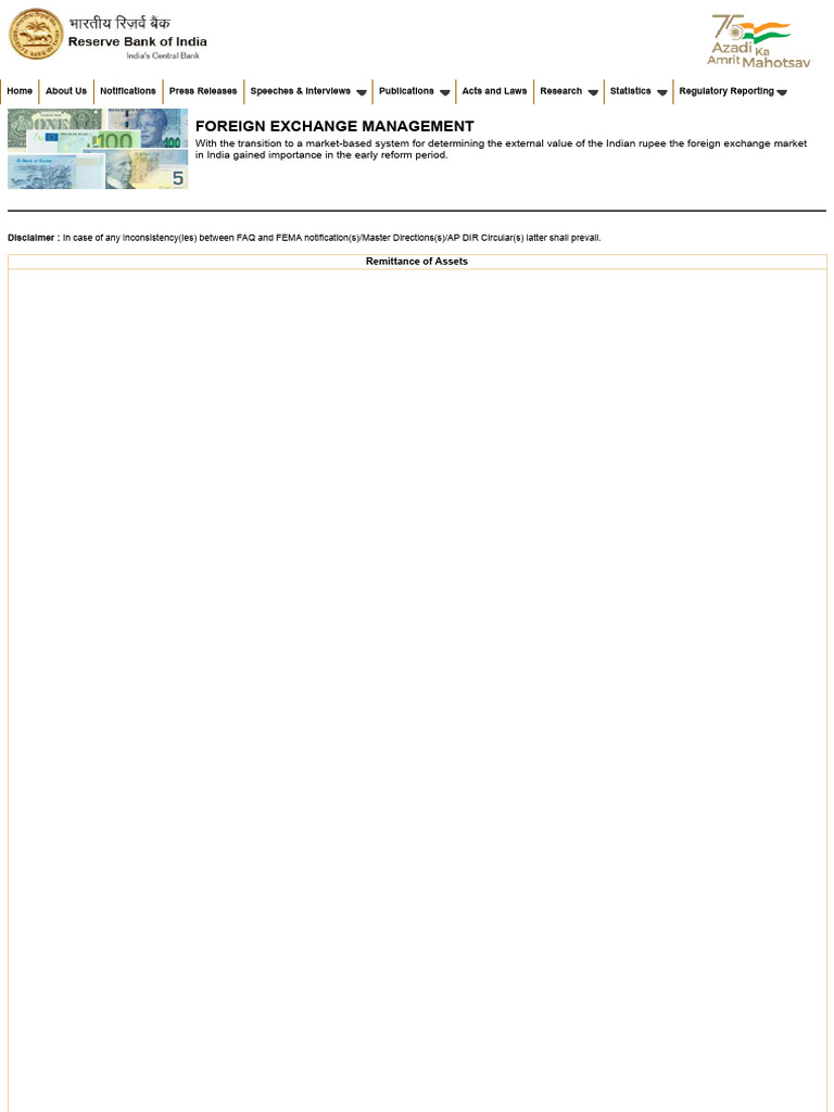 Remittance of Assets Under FEMA Guidelines | PDF | Private Law ...