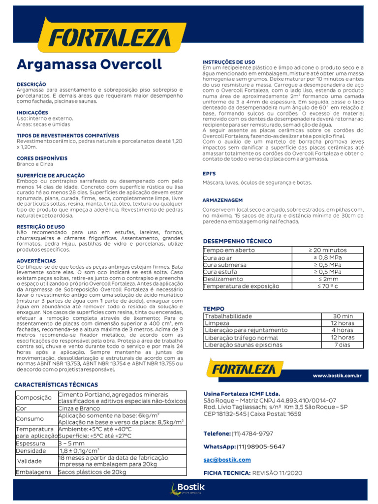 ficha-tecnica-argamassa-overcoll | PDF