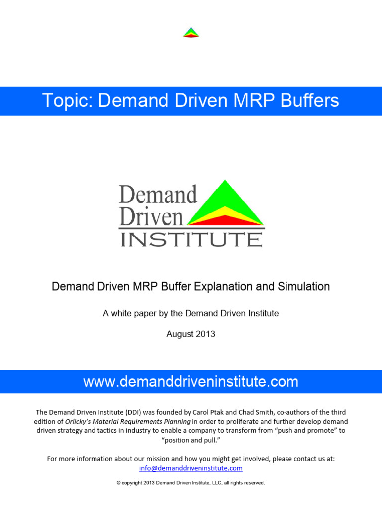 Demand Driven MRP Buffers and Simulation | PDF | Demand