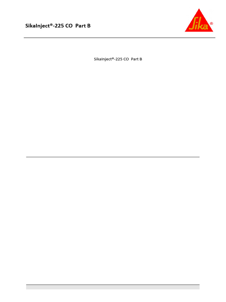 SikaInject® - 225 CO (B) - 2023.10.11 | PDF | Alergia | Toxicidad