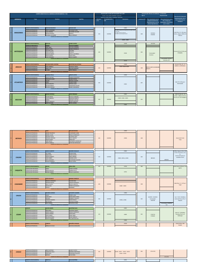 DIRECTORIO GERENCIAS_Dic2024 | PDF