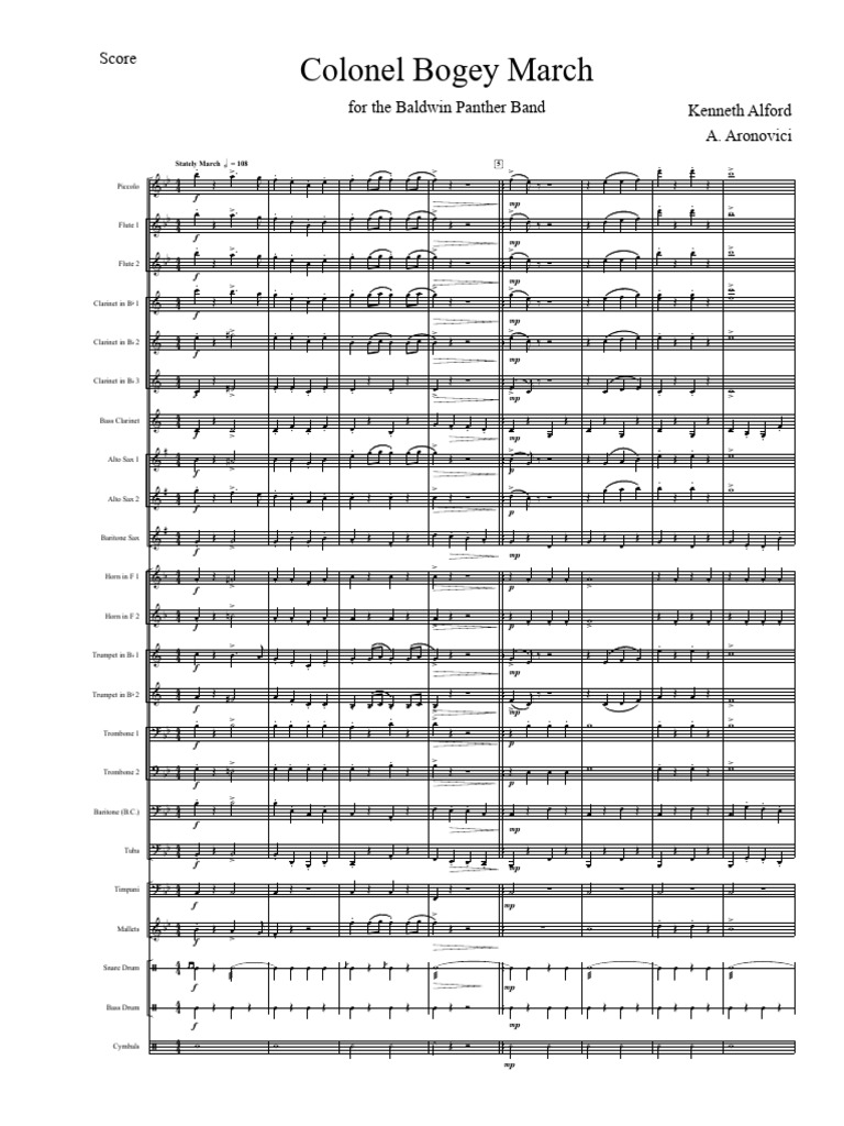 Colonel Bogey Score | PDF | Musical Compositions | Compositions For ...