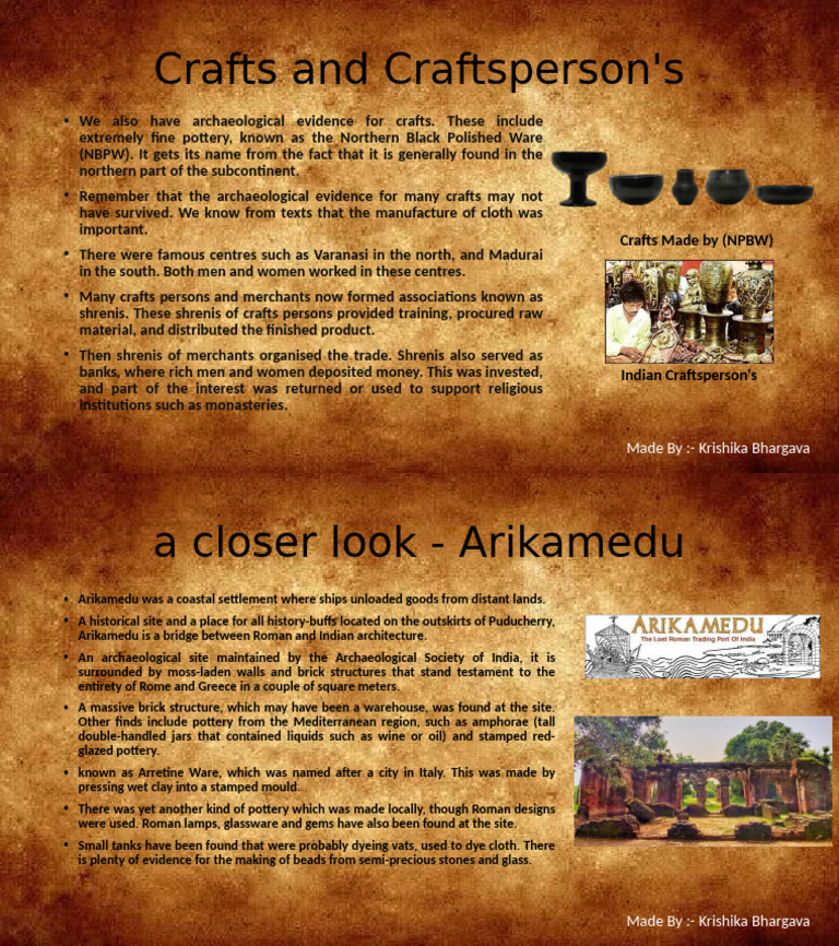 NBPW and Crafts in Ancient India | PDF | Pottery | Handicrafts