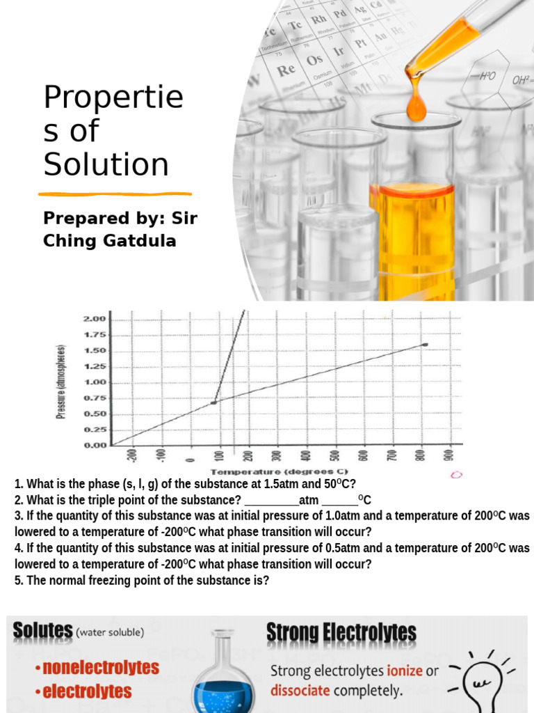 Properties of Solution | PDF | Solvation | Ion