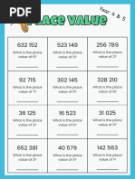 Face and Place Value Grade3 Worksheet | PDF
