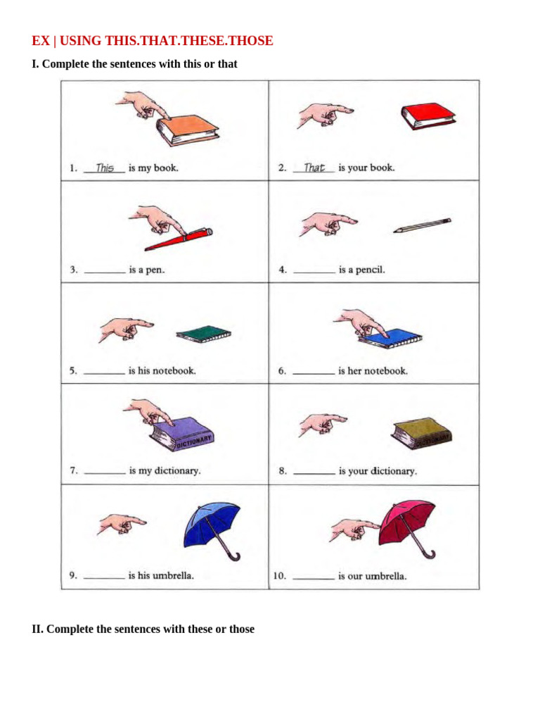 Ex - Using This - That.these - Those | PDF