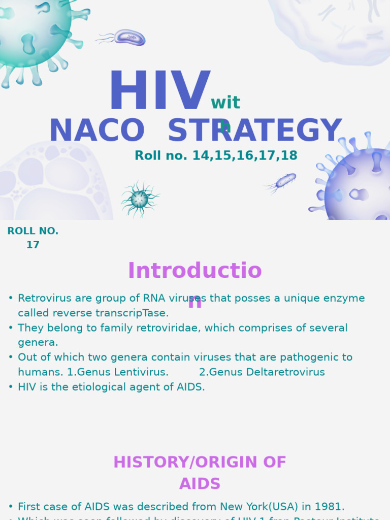 Hiv and Naco - PPTX Yukti | PDF | Hiv | Virus