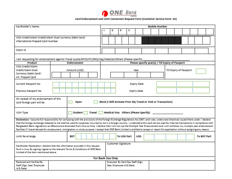 Card-Endorsement-Limit-Conversion-Request-Form-1 | PDF | Debit Card ...