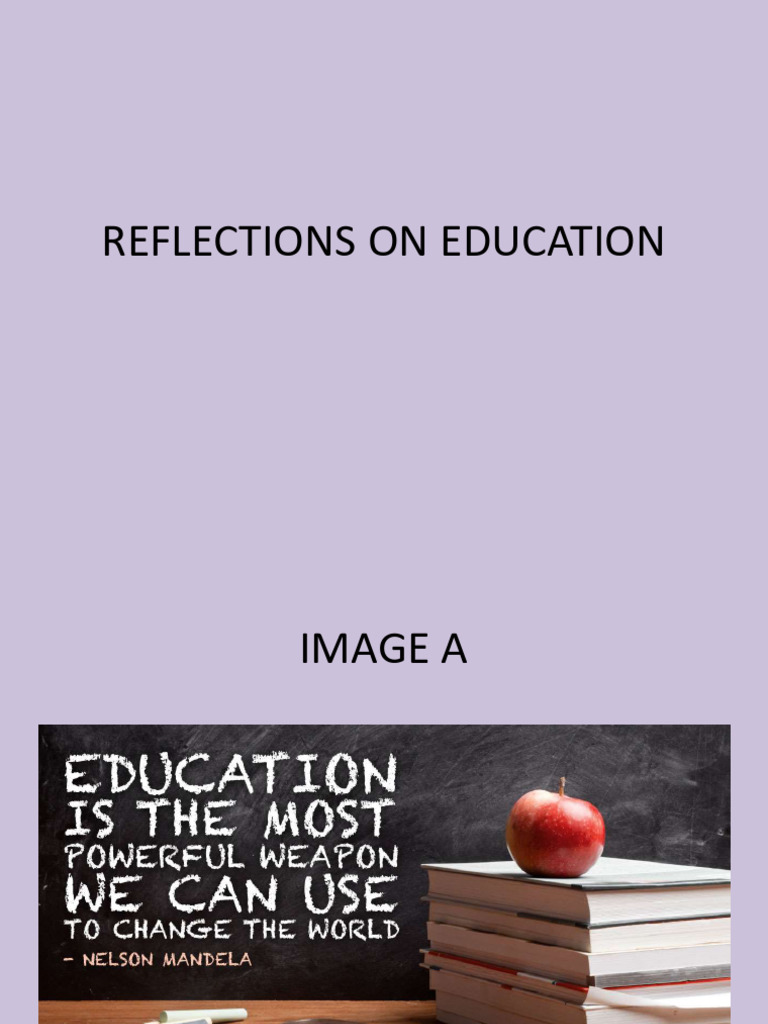Reflections on Education (1) | PDF
