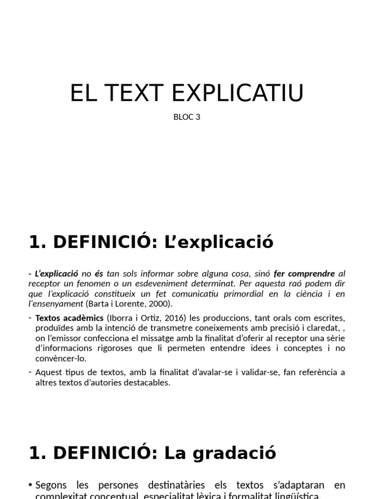 El Text Expositiu | PDF