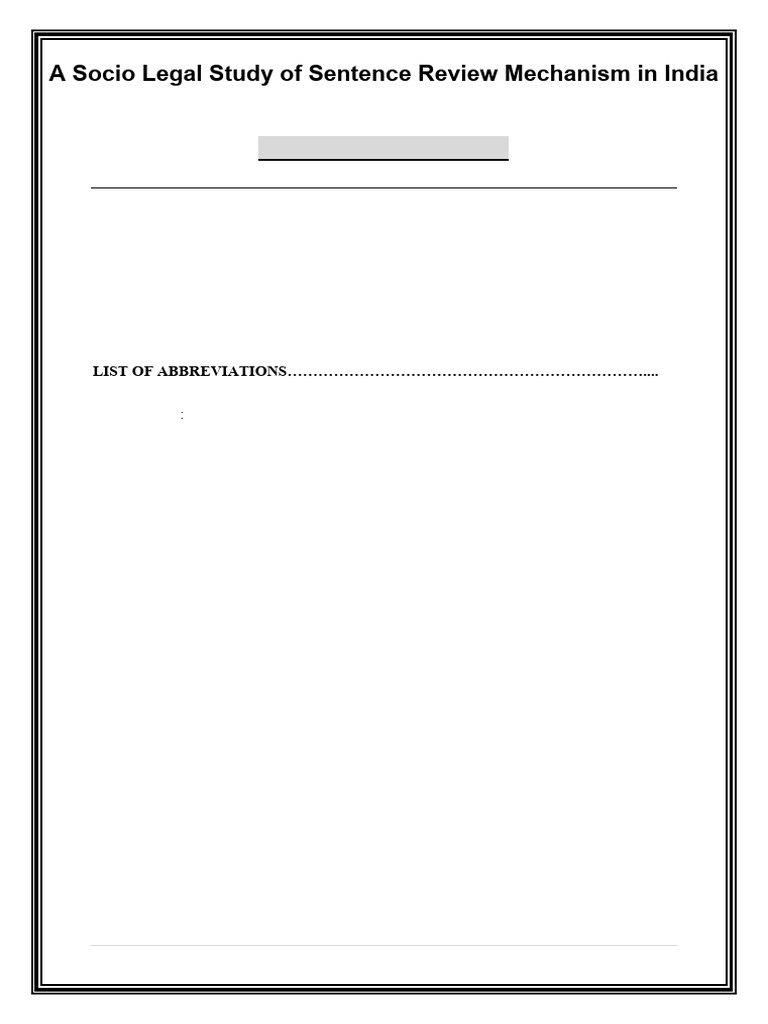 Sentence Review Mechanism in India | PDF | Pardon | Prison