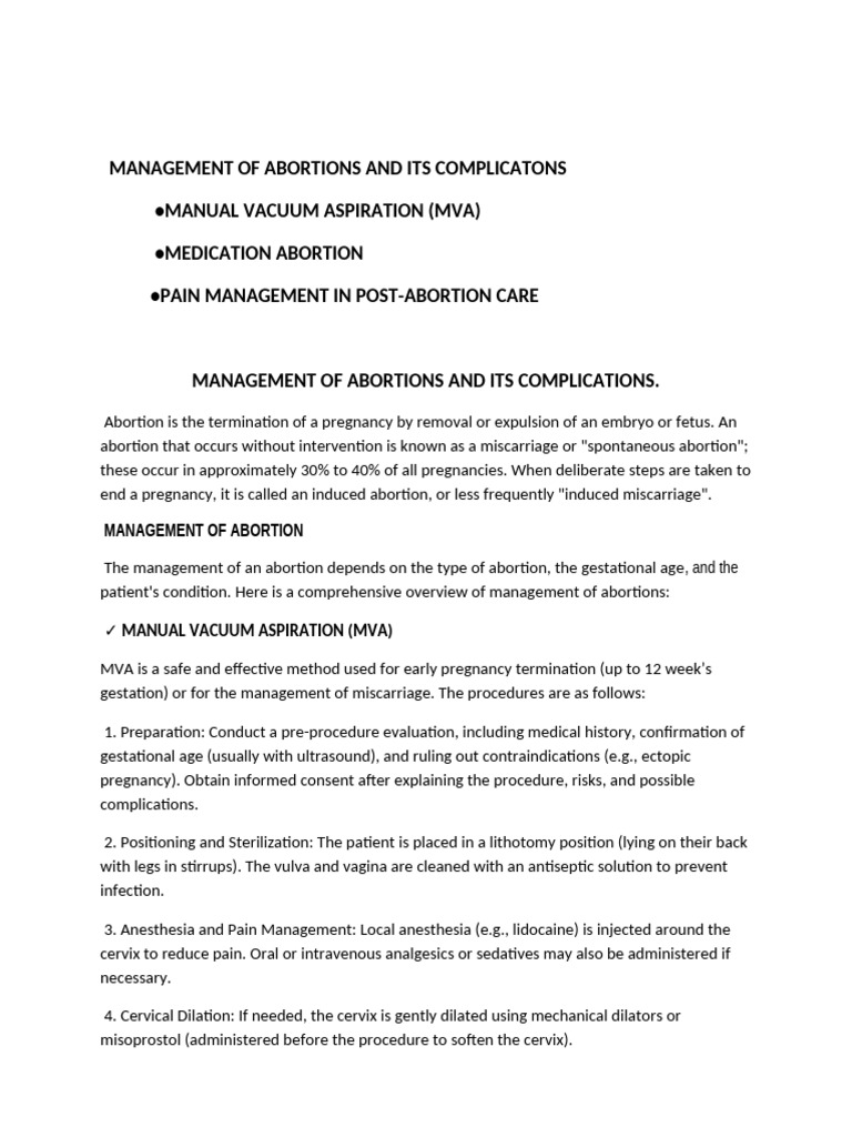 Management of Abortion 2 | PDF | Abortion | Medical Specialties