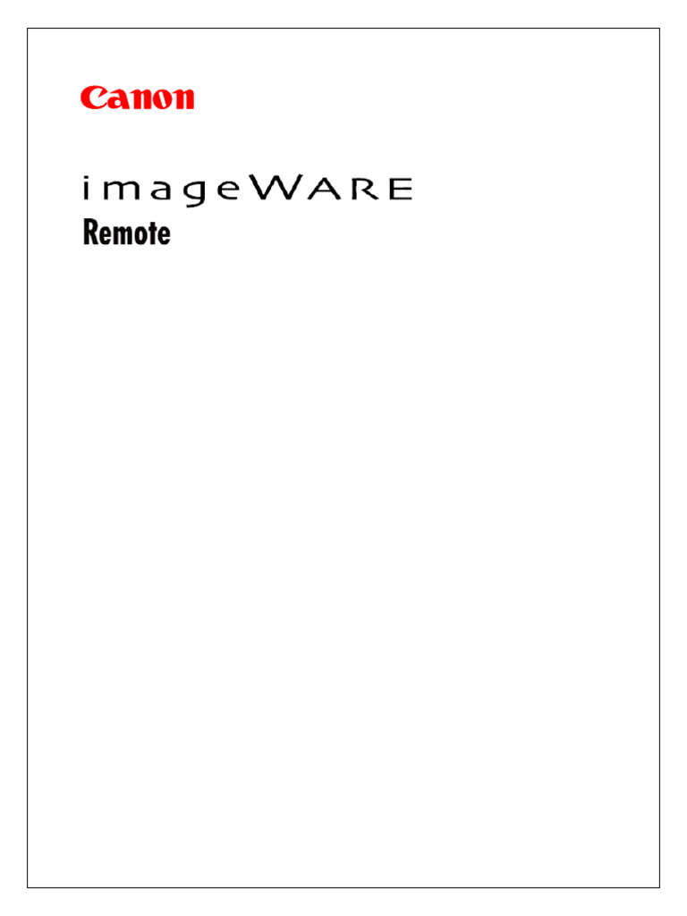 Canon Imageware Remote Folleto | PDF | Transport Layer Security | Port (Computer Networking)