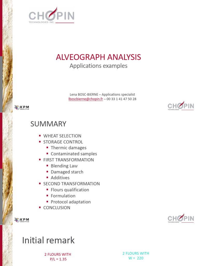 Alveograph Analysis Guide | PDF | Flour | Wheat