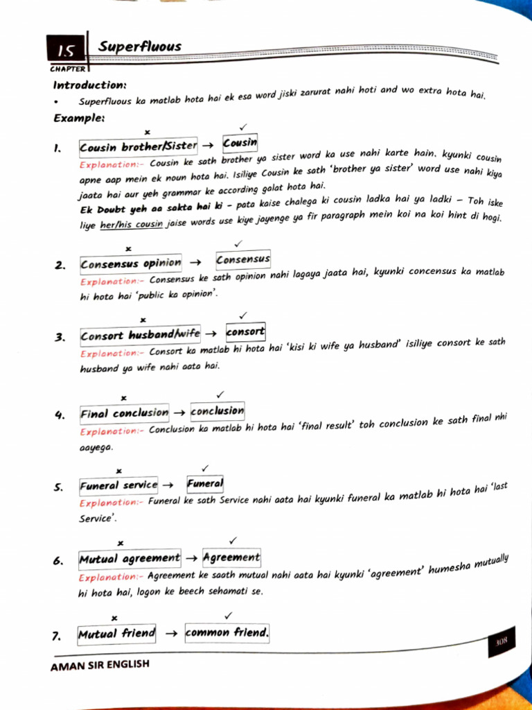 15 Superfluous | PDF | Syntax | Semantic Units