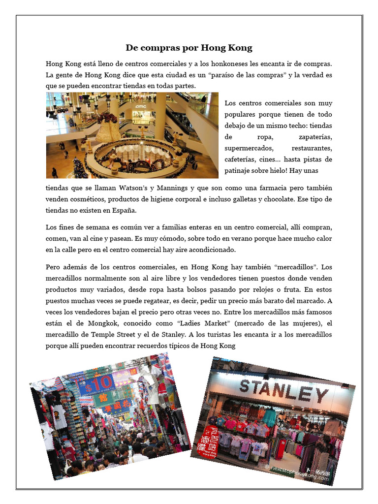 Reading Practice Unidad 4 Aula A1 | PDF | Hong Kong