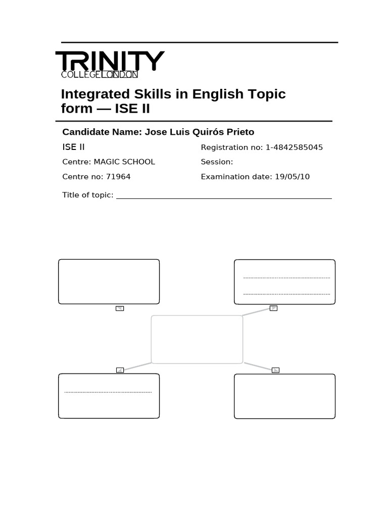 Ise Ii Topic Form | PDF