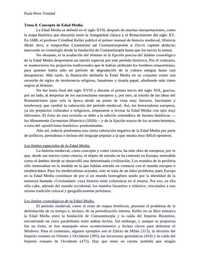Concepto de Edad Media | PDF | Edades medias | Mundo occidental