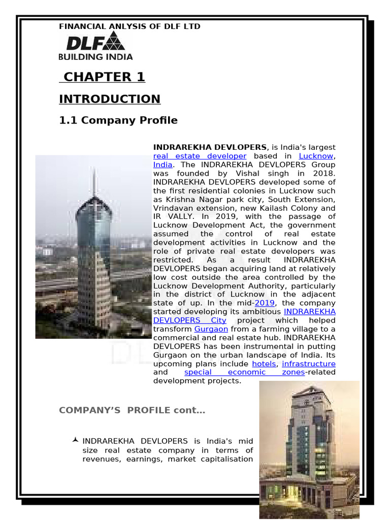 Project Report FINAL DLF 1 | PDF | Hilton Worldwide | Loans