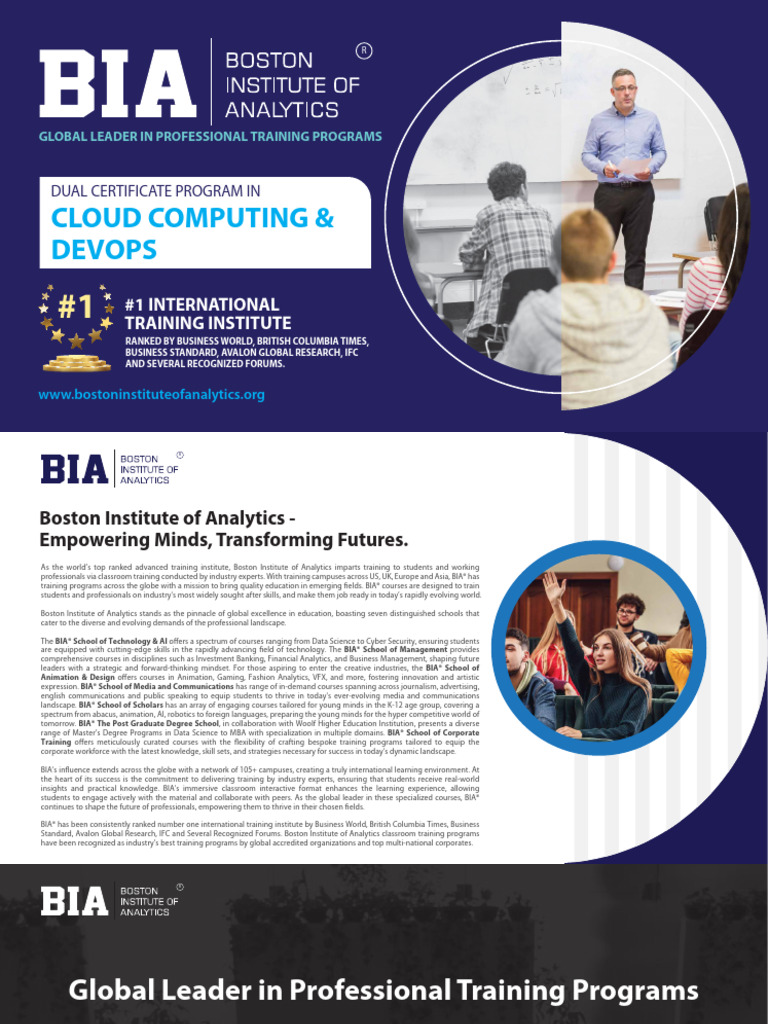 BIA Cloud Computing DevOps Detailed Brochure Web 1 | PDF | Microsoft Azure | Cloud Computing