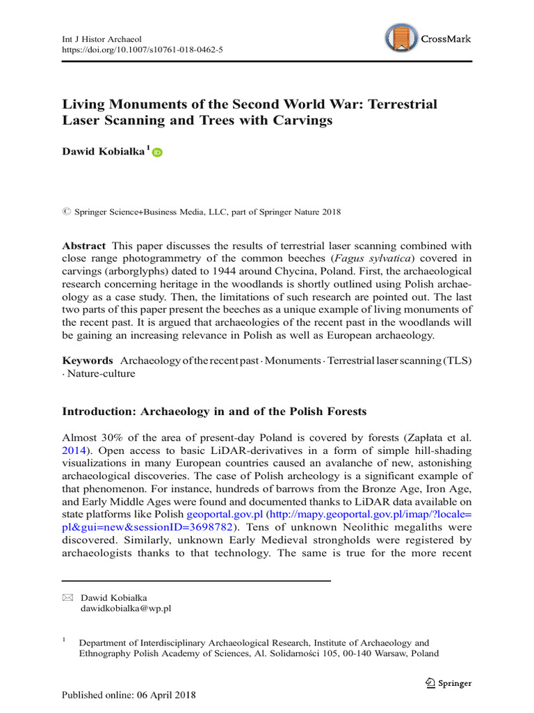 Living Monuments of The Second World War Trees | PDF | Archaeology