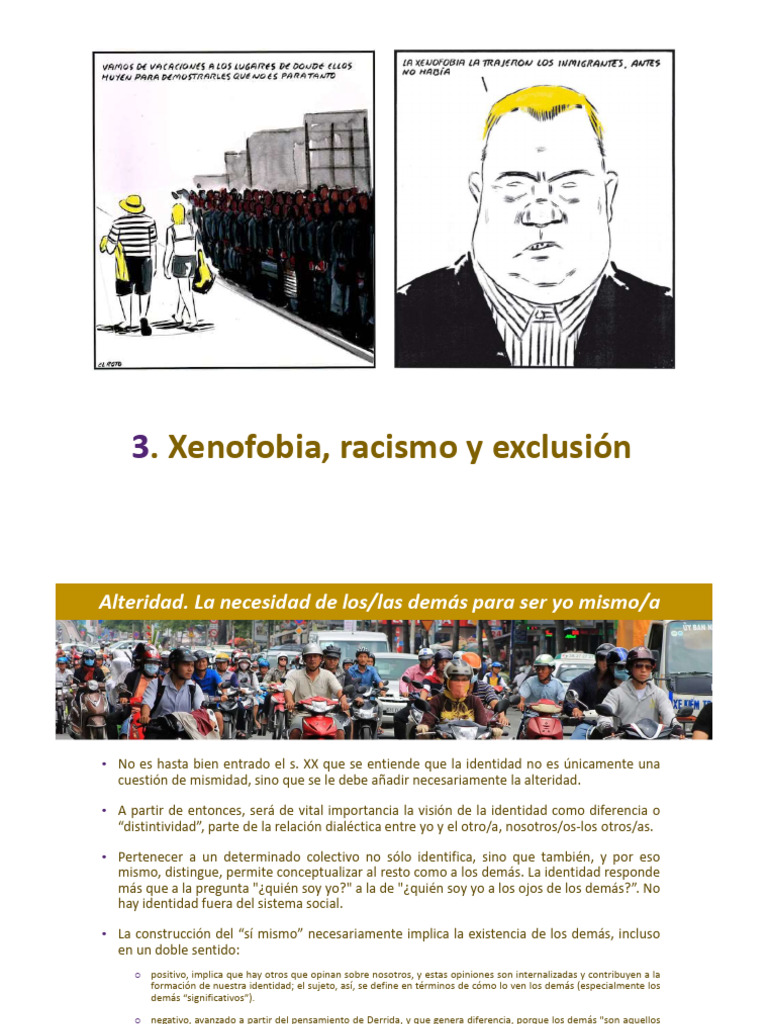 Xenofobia, Racismo y Exclusi N | PDF | Migración humana | Exclusión social