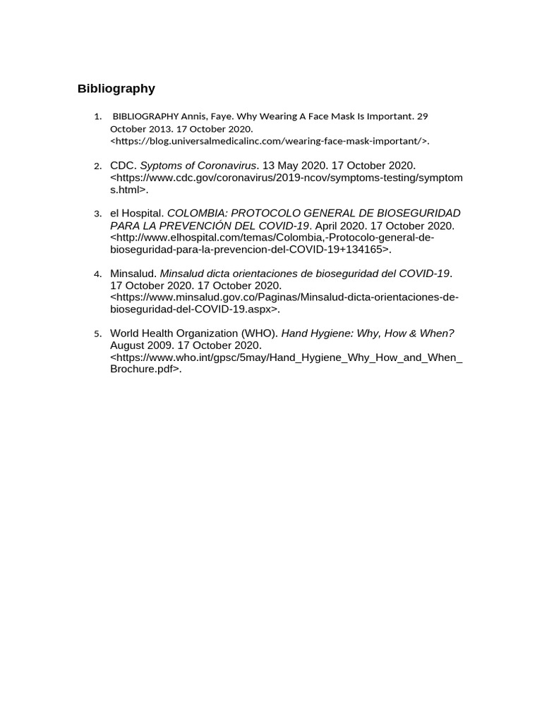 Working Bibliography | PDF