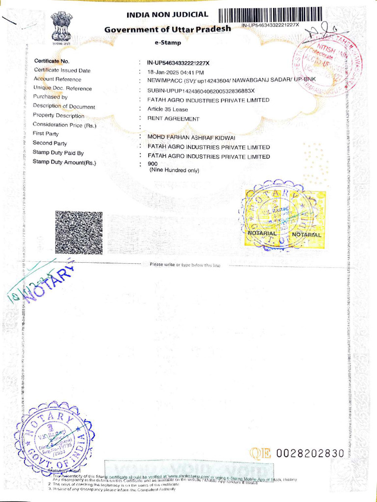 Rent Agreement With NOC | PDF | Lease | Environmental Law