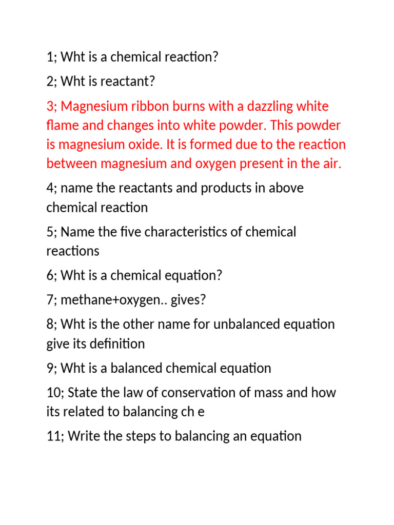 Understanding Chemical Reactions and Equations | PDF
