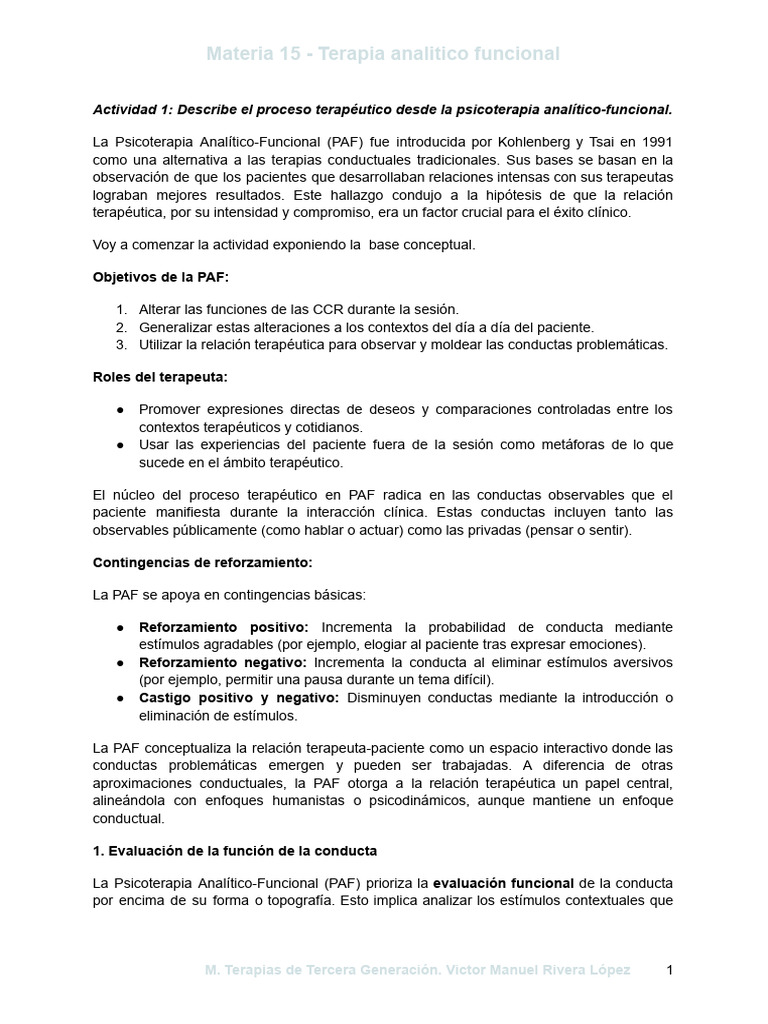 ACT15 | PDF | Psicoterapia | Las emociones