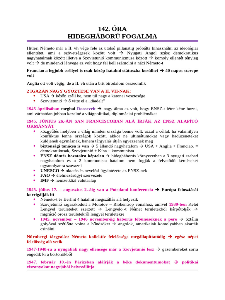 Hidegháború Fogalma | PDF