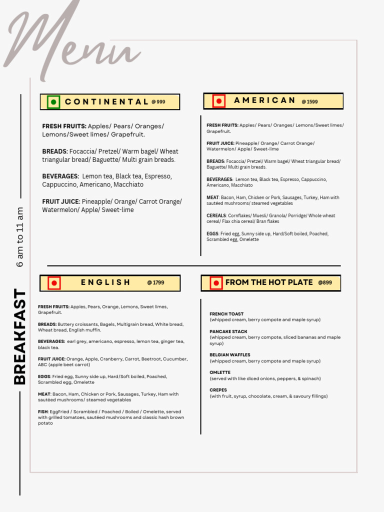 Neutral Modern Menu | PDF | Curry | Dumpling