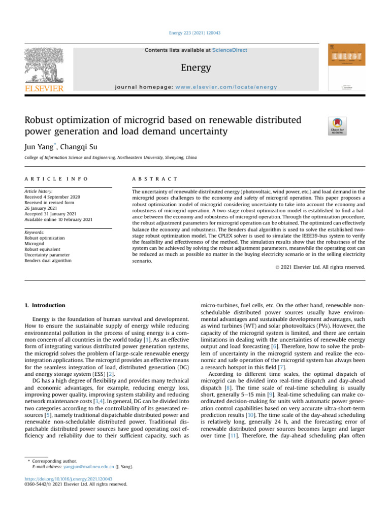 robust optimazation | PDF | Distributed Generation | Mathematical ...