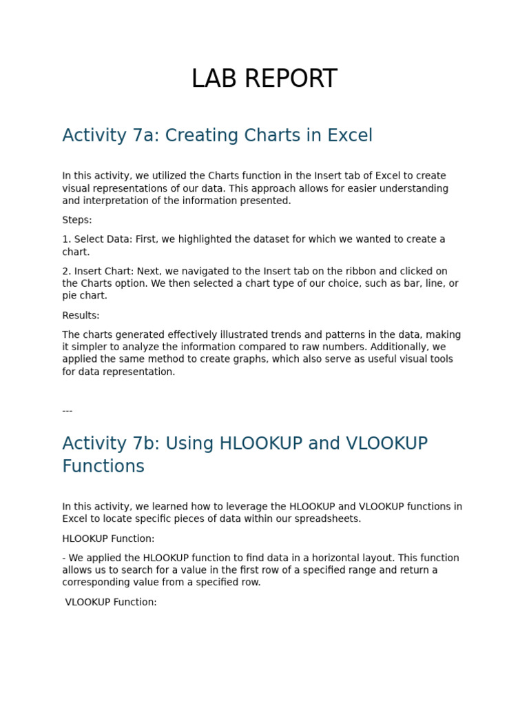 Excel Charts and C++ Basics Overview | PDF | Microsoft Excel | Computer ...