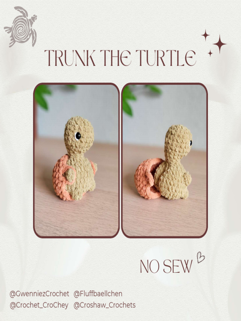 Free Crochet Pattern: Trunk the Turtle | PDF