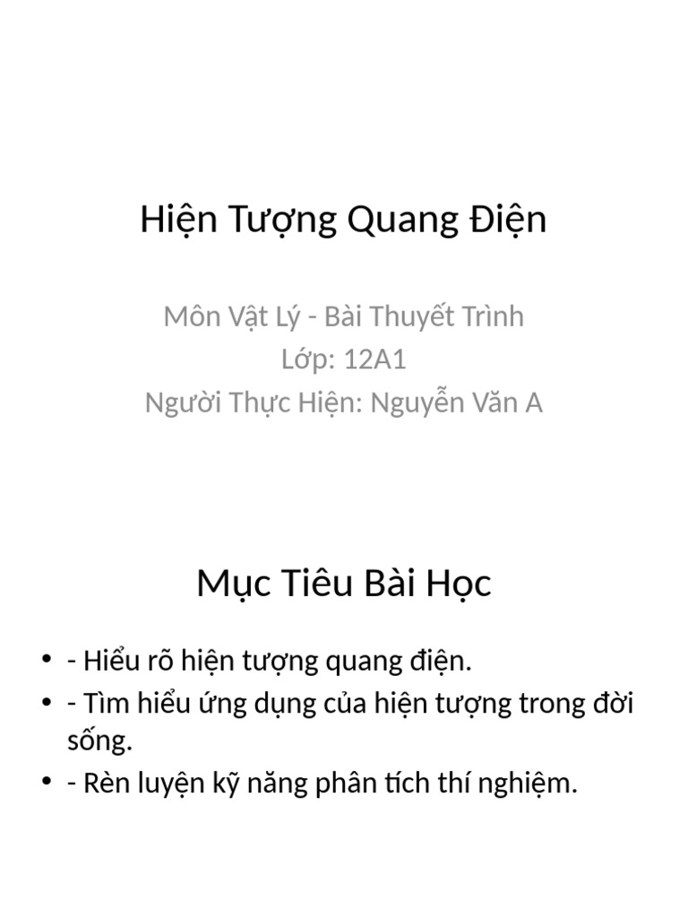 Thuyet Trinh Vat Ly | PDF