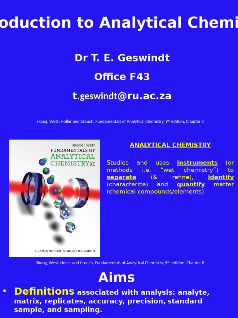 Analytical Chemistry - Sampling and Sample Handling | PDF | Analytical ...