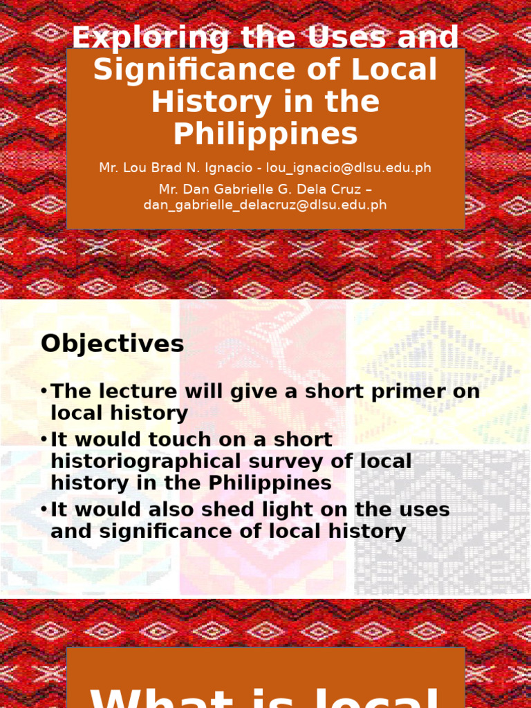 Importance of Local History in the Philippines | PDF | Liberal Arts ...