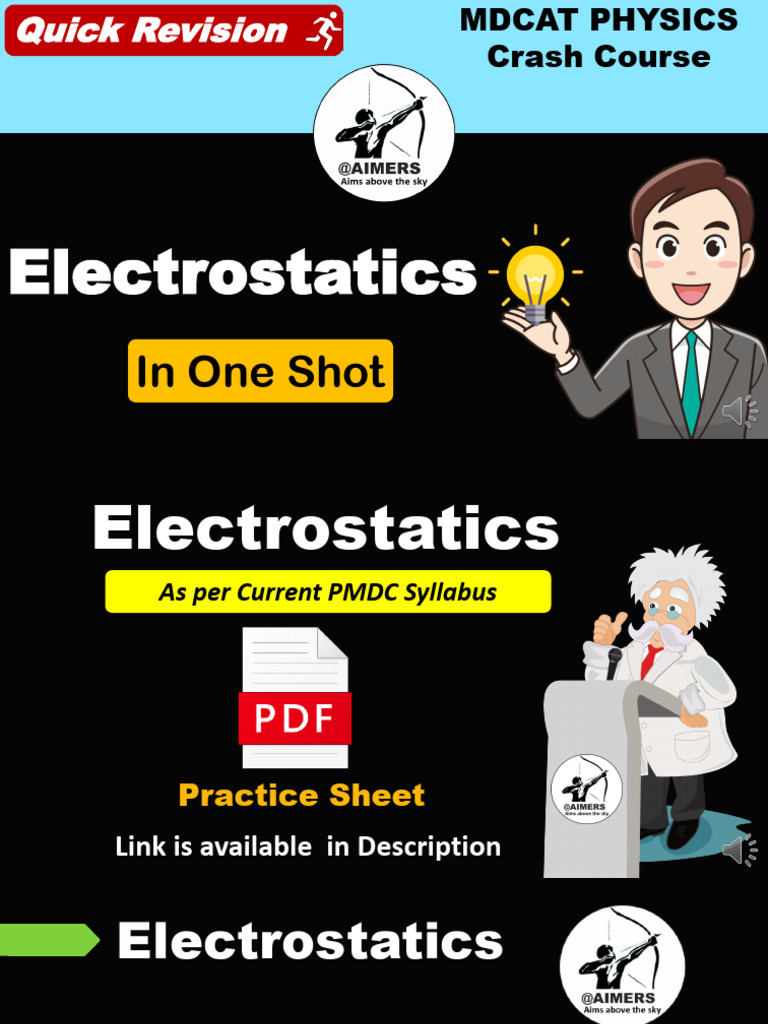 Electrostatics Crash Course Guide | PDF | Capacitor | Capacitance