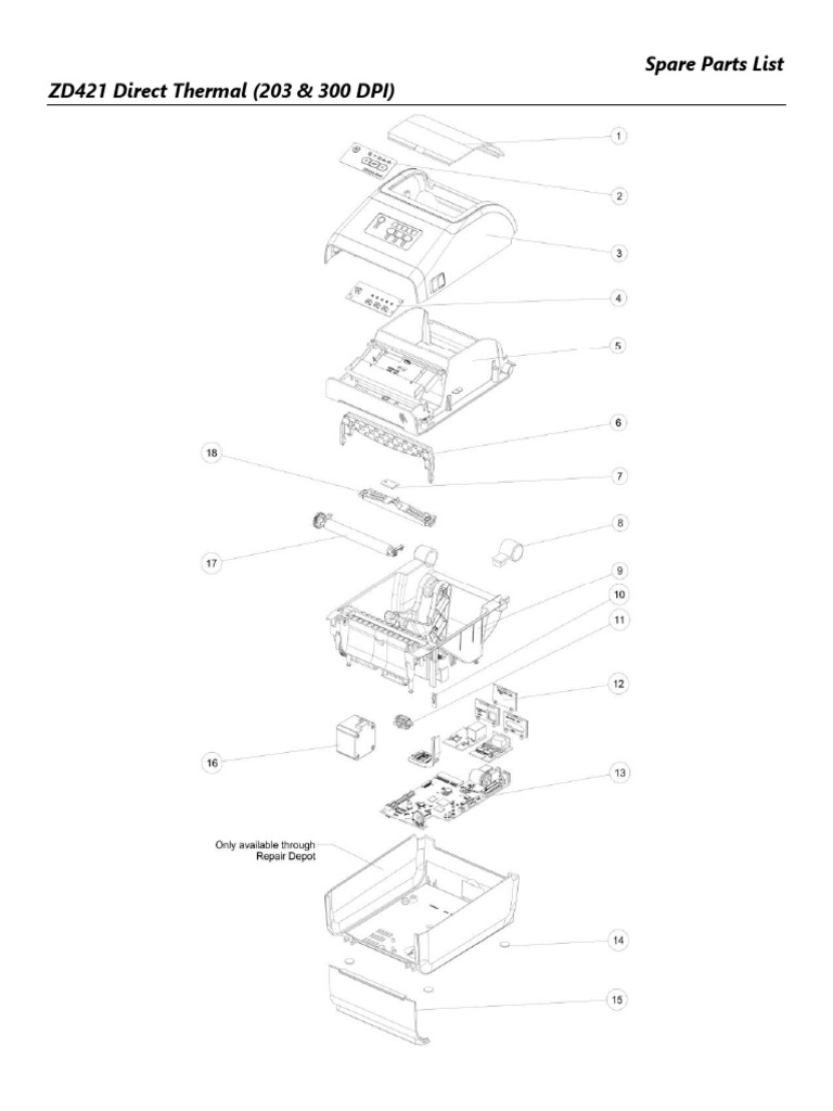 Zd421 Direct Thermal Parts Catalog Global en Us | PDF | Wi Fi