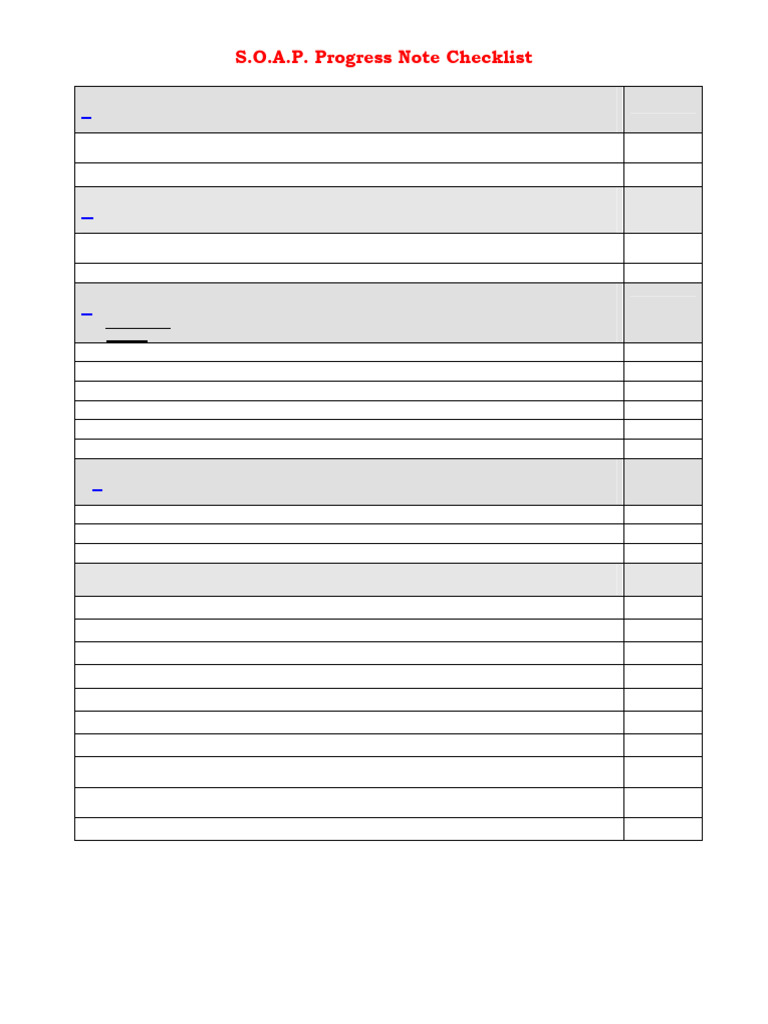 Soap Progress Note Template | PDF | Behavioural Sciences | Psychology