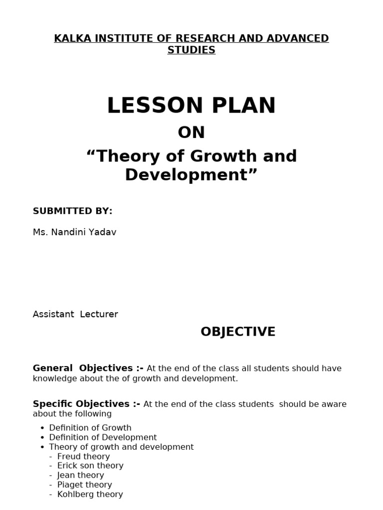Lesson Plan | PDF | Medical Specialties | Physiology